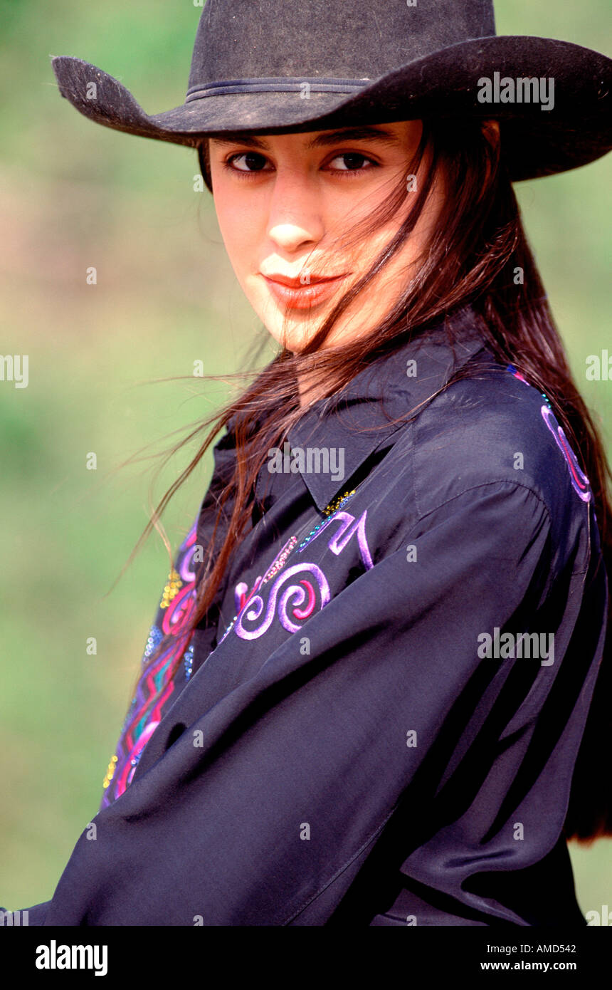 Female model riding western style hi-res stock photography and images ...