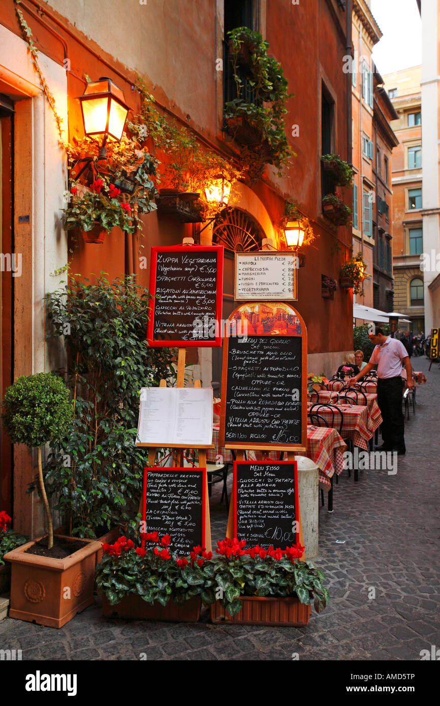 Restaurant, Rome, Italy Stock Photo - Alamy