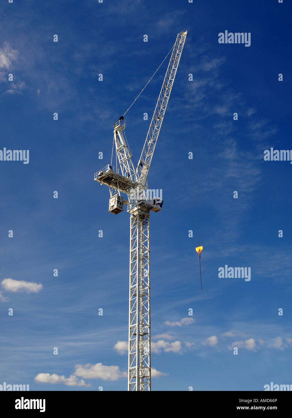 Tower crane on building site Stock Photo - Alamy