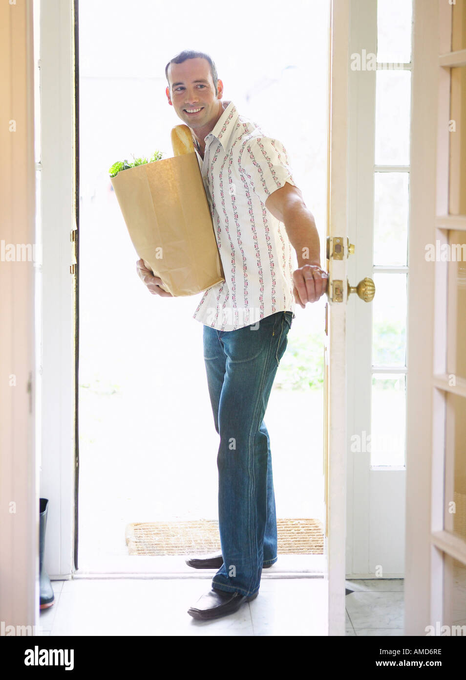 Man Entering High Resolution Stock Photography and Images - Alamy