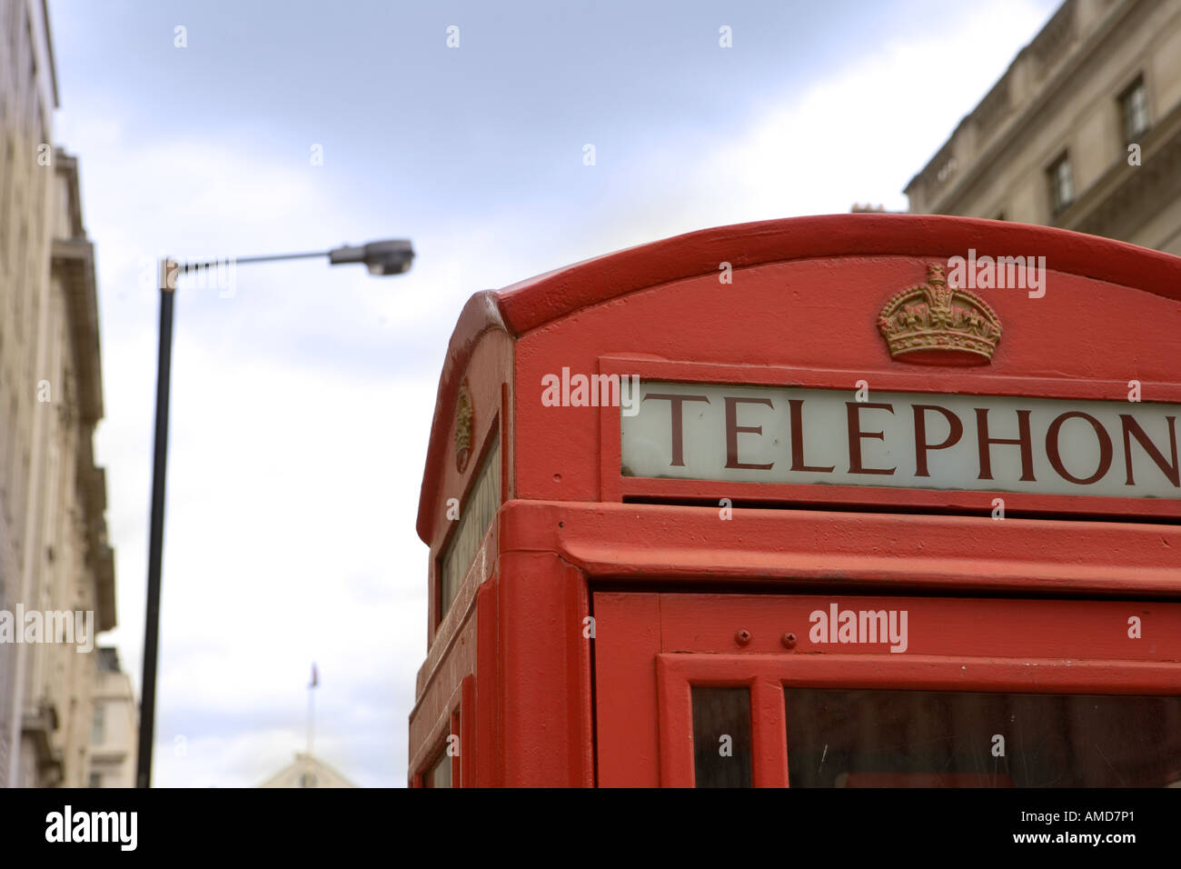 Part of a London telephone box Stock Photo - Alamy