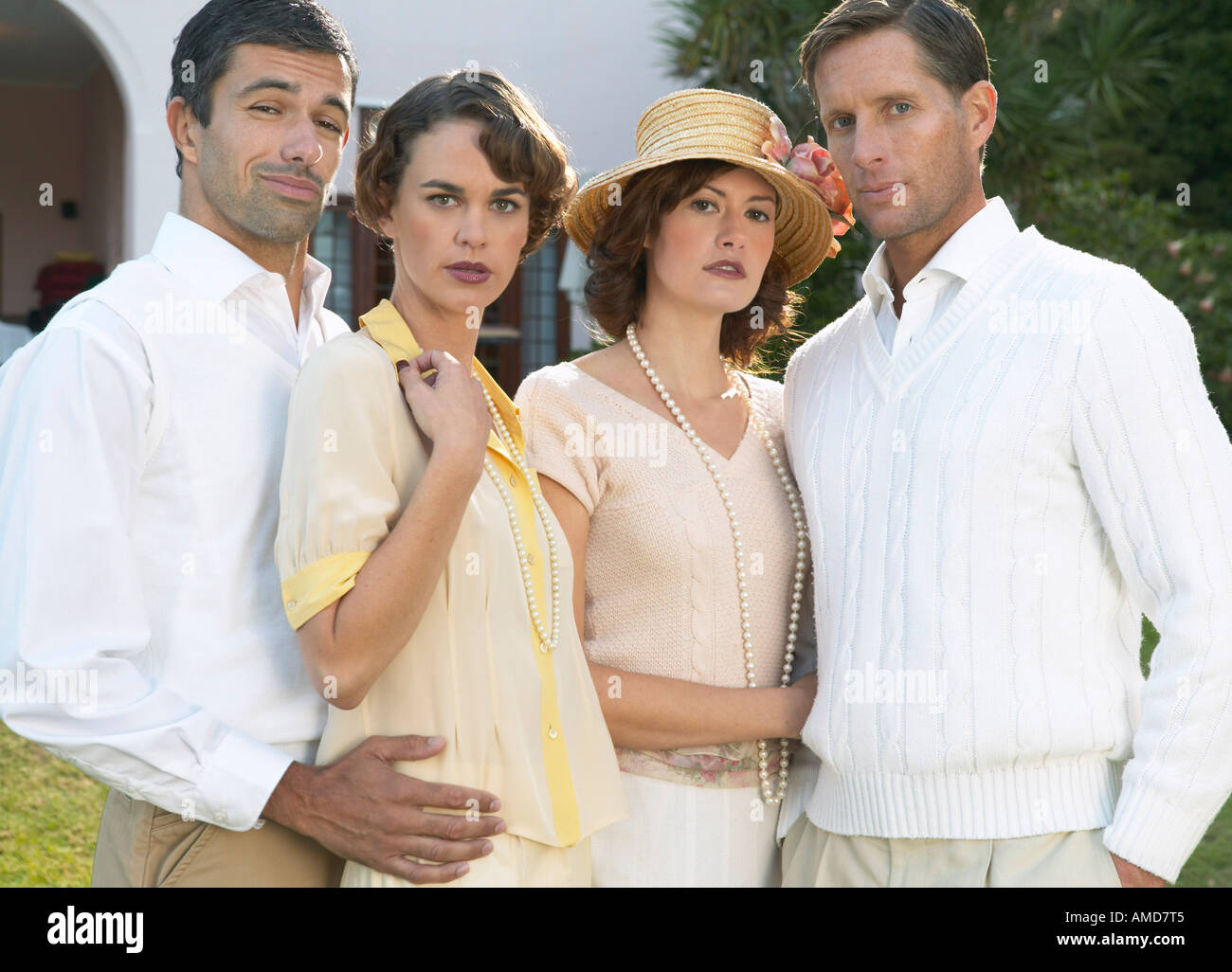 Four elegant couples High Resolution Stock Photography and Images - Alamy