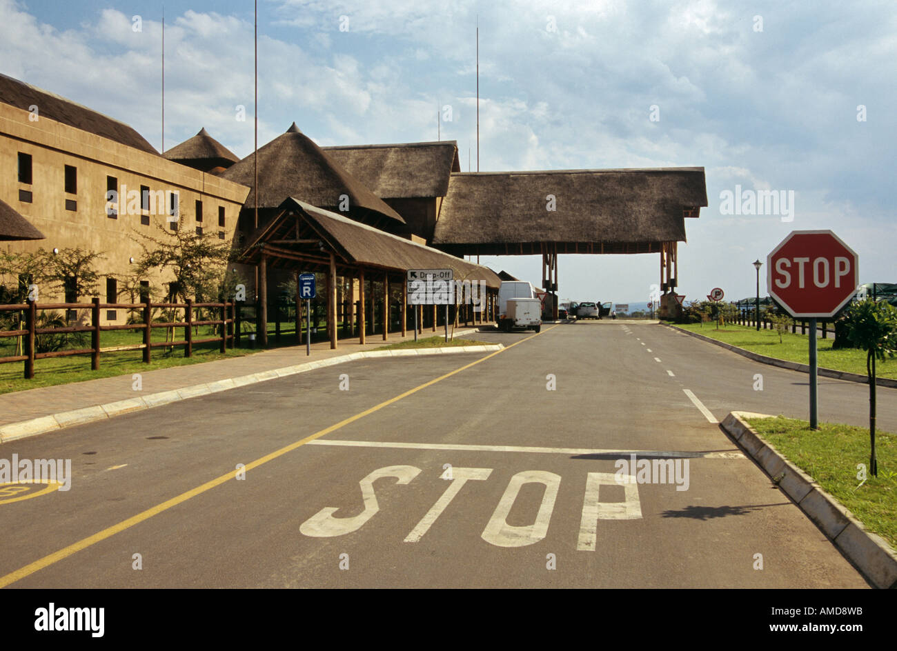 KRUGER MPUMALANGA INTERNATIONAL AIRPORT Road to terminal building at ...