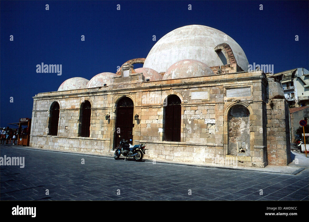 Mosque of the Janisseries Chania Hania Xania Harbor Harbour Crete ...