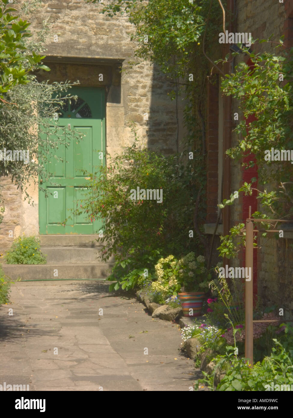 The paved way leading up to a front door Stock Photo - Alamy