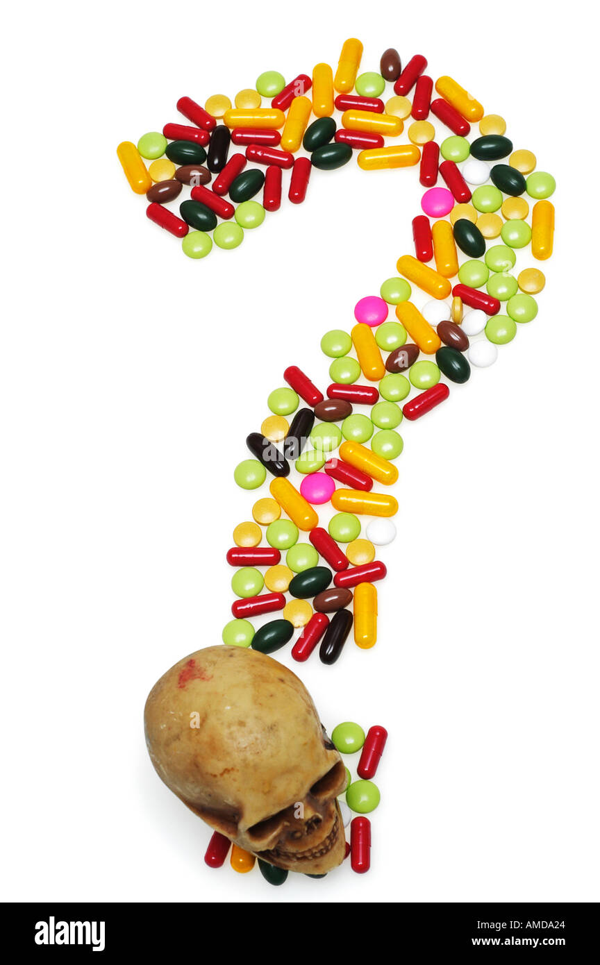 pills question symbol symbol for the questionable future of medicine ...