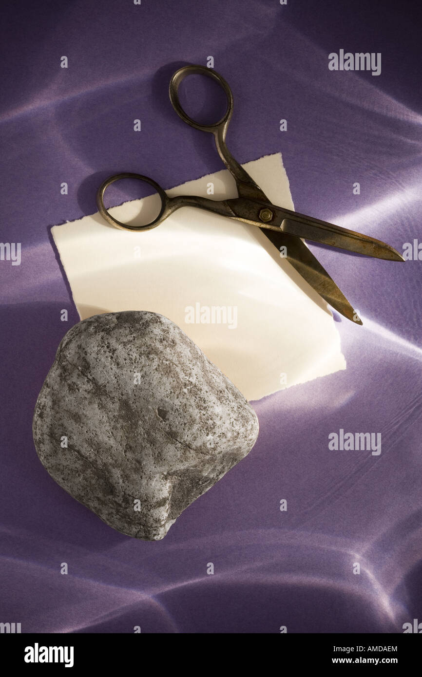 Rock paper and scissors Stock Photo - Alamy