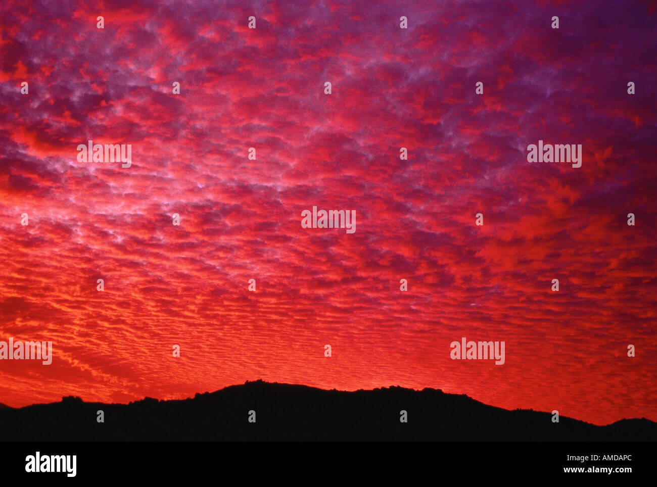 Sunset over Landscape, Northern Cape, South Africa Stock Photo - Alamy