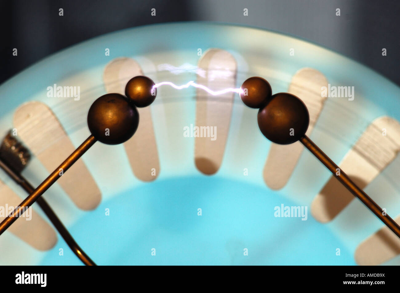Wimshurst electrostatic machine Stock Photo - Alamy