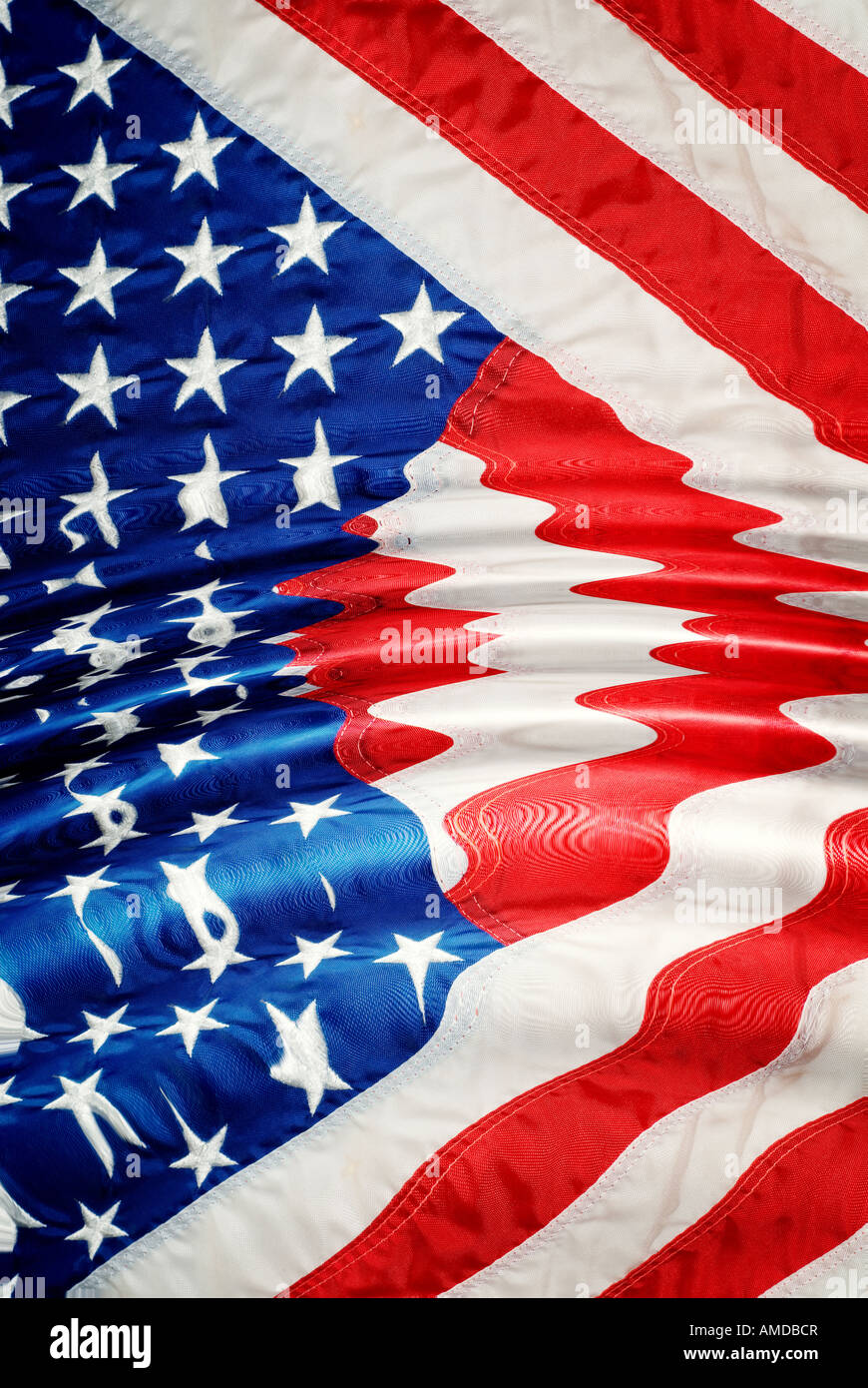 American flag reflection off water Stock Photo - Alamy