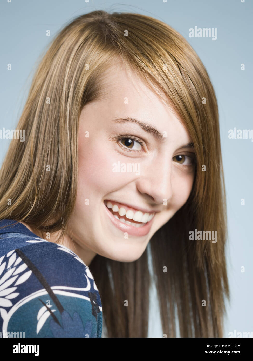 Portrait of a woman smiling Stock Photo - Alamy