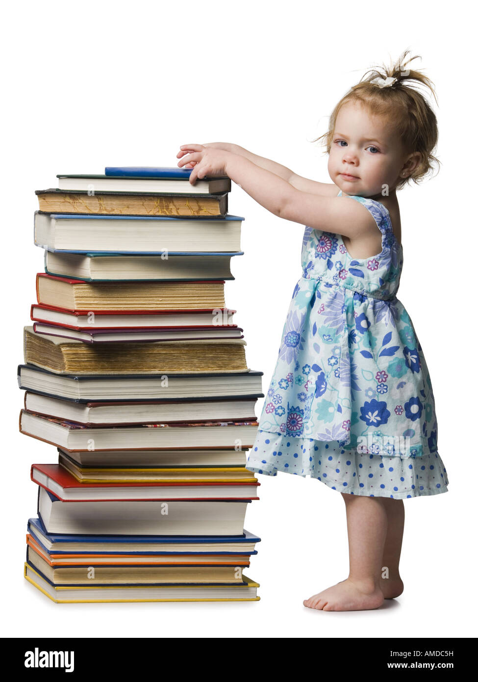 Young girl standing beside Cut Out Stock Images & Pictures - Alamy
