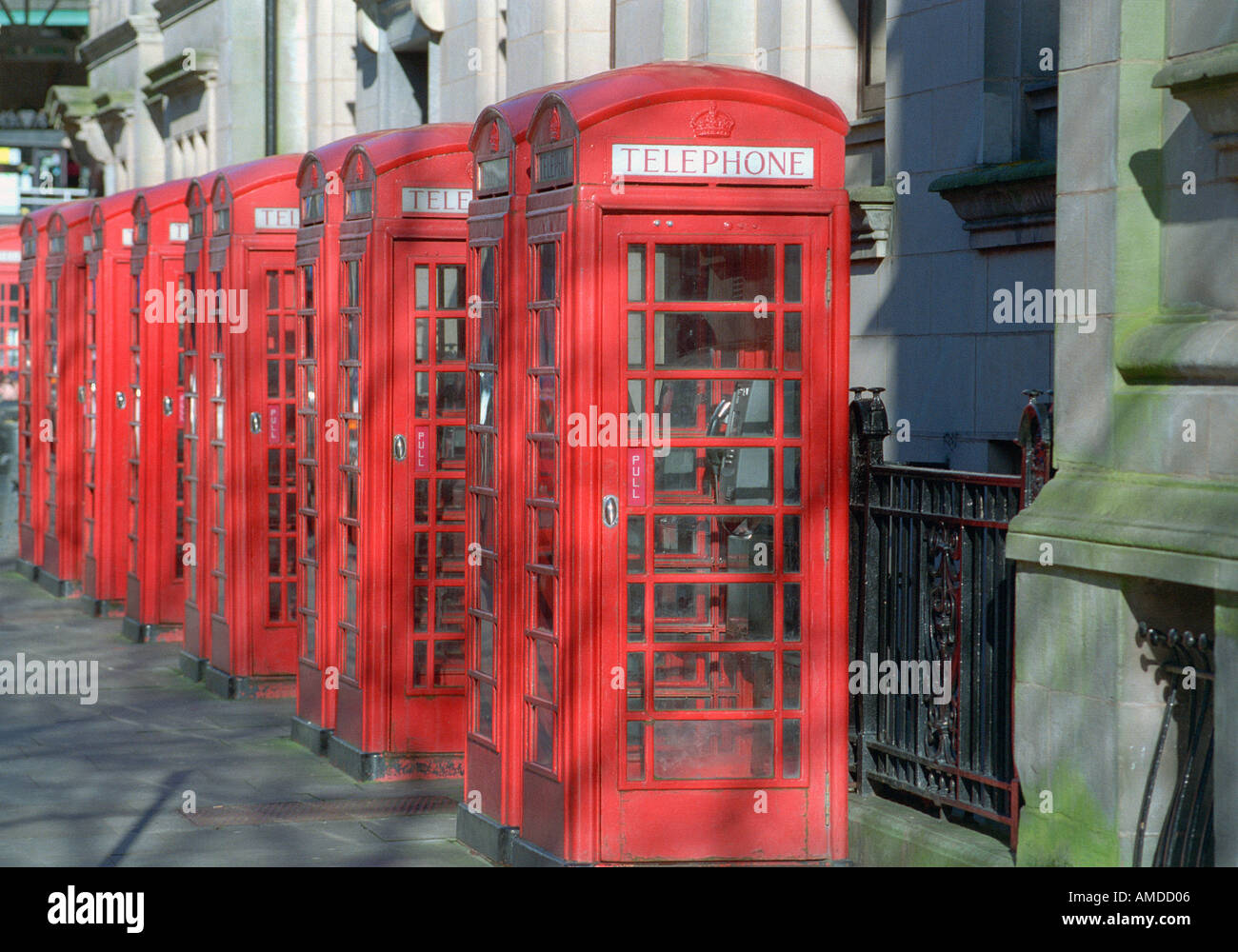 British red telephone boxes Stock Photo - Alamy