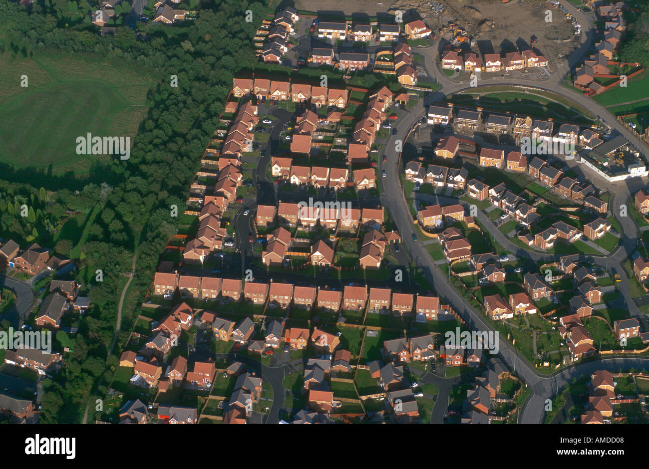 Aerial view of Manchester suburbs, GB Stock Photo - Alamy