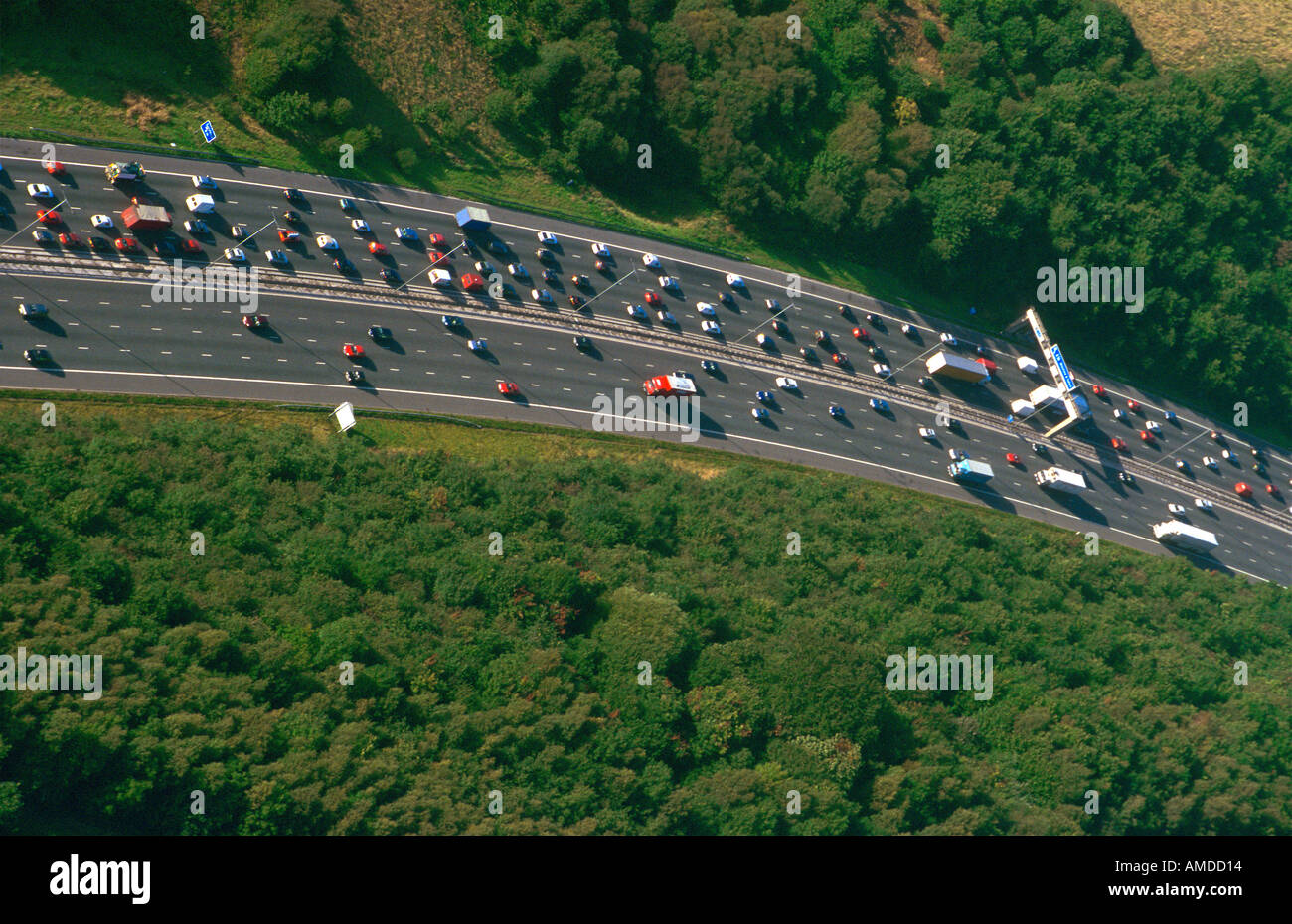Aerial view of the M60 ring road, Manchester, GB Stock Photo - Alamy