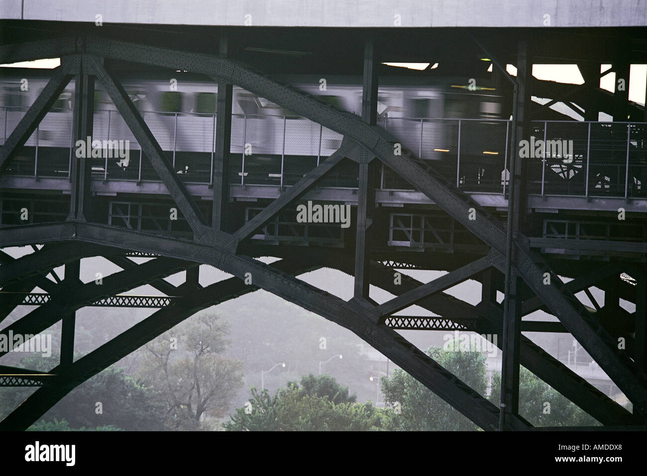 Metro train in motion bridge hi-res stock photography and images - Alamy