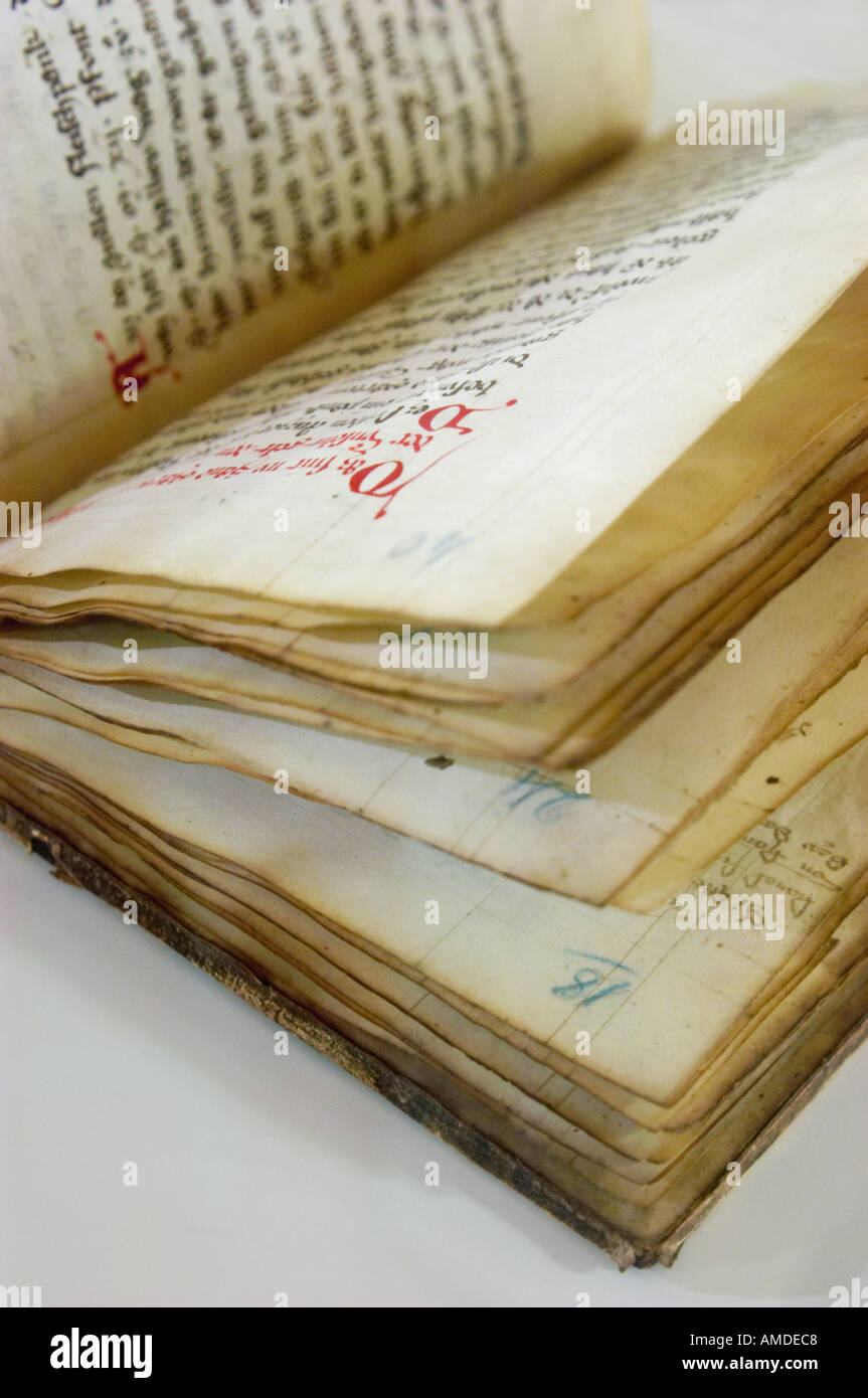 Historical handwritten book Stock Photo - Alamy