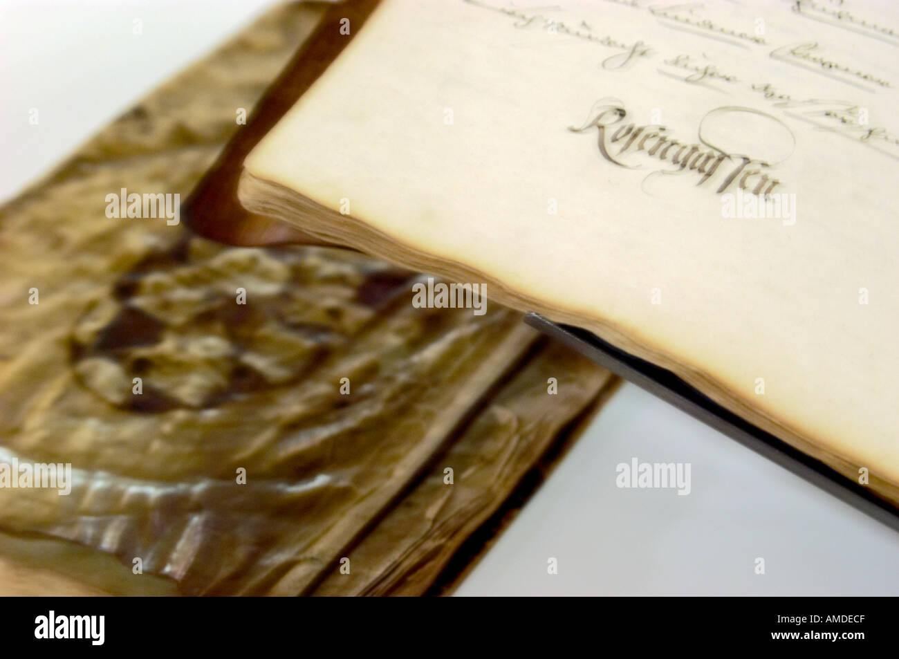 Historical handwritten book Stock Photo - Alamy