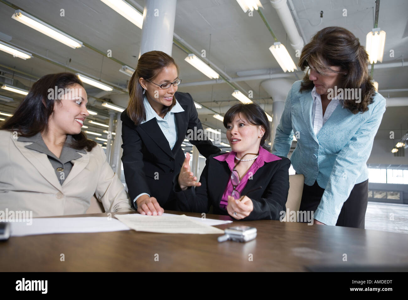Business women working in an office Stock Photo - Alamy