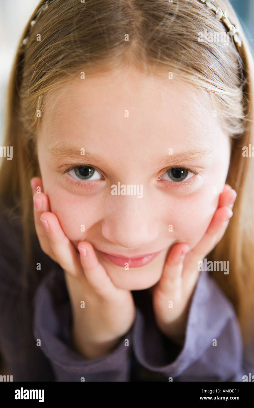 Portrait of a cute girl Stock Photo - Alamy