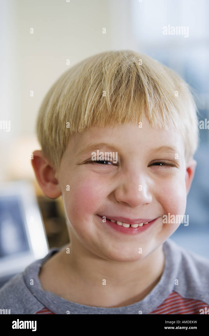 Cropped view boy smiling portrait hi-res stock photography and images ...