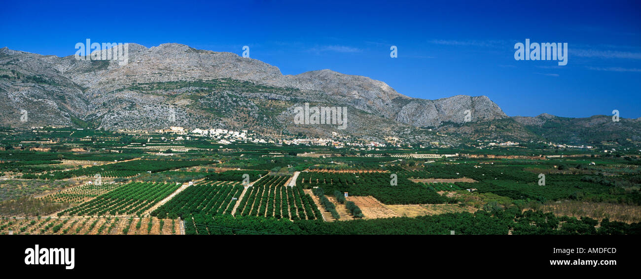 Typical Spanish countryside the town of Orba Costa Blanca Region of ...