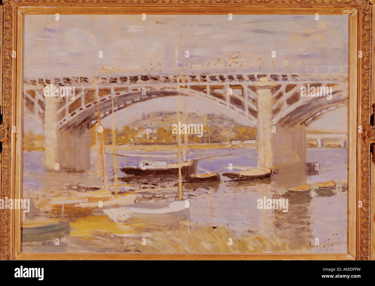 "Monet, Claude (1840 - 1926), painting, "The Bridge at Argenteuil" 1874 ...