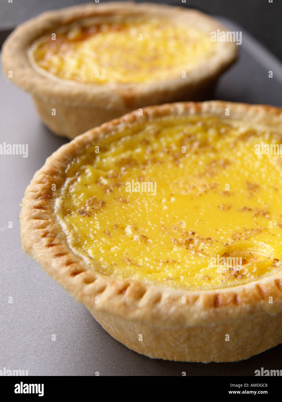 Individual home baked custard tart dessert hi-res stock photography and ...