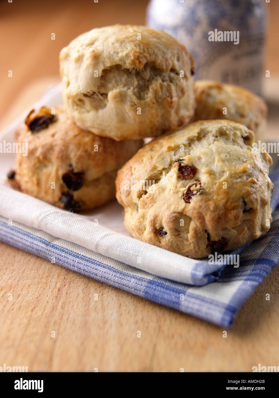 Home baked english sultana scones hi-res stock photography and images ...