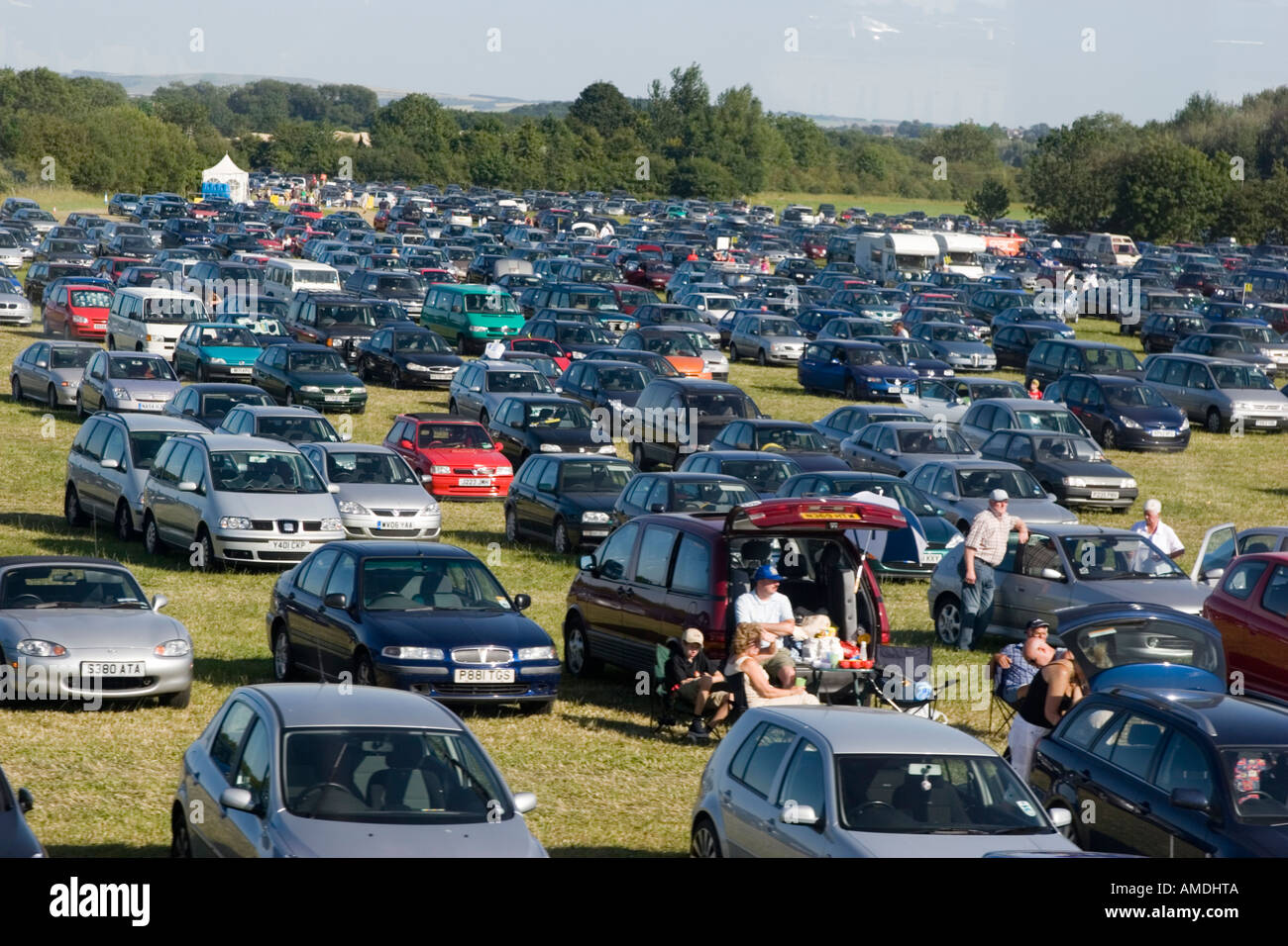 Crowded car park at an air show Stock Photo - Alamy