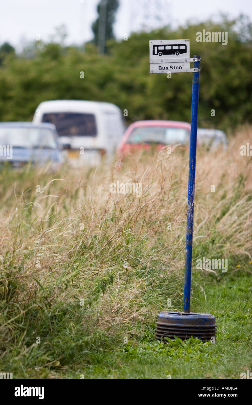 Temporary bus stop sign hi-res stock photography and images - Alamy