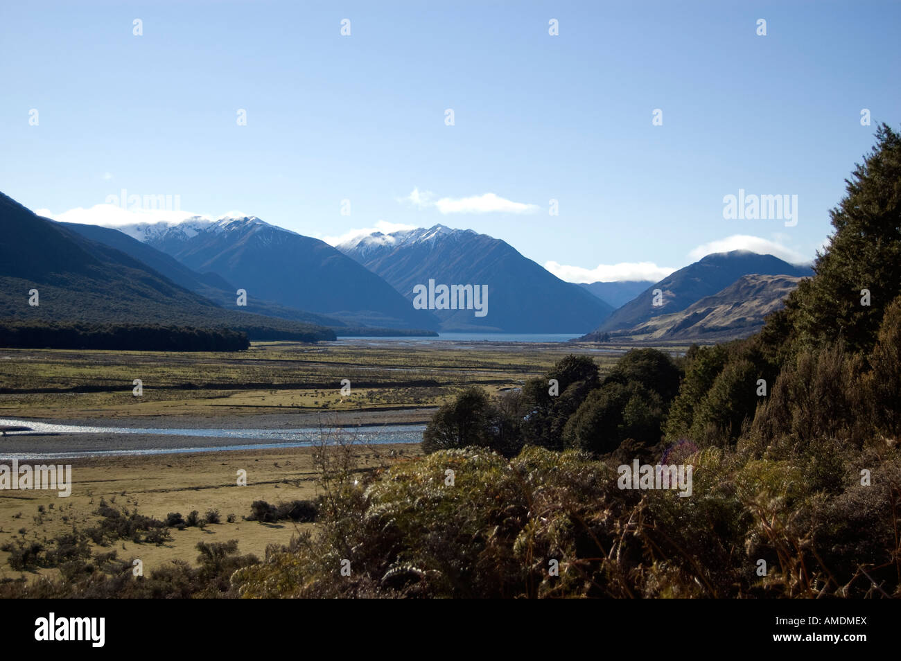 Sumner Lake South Island New Zealand Stock Photo - Alamy