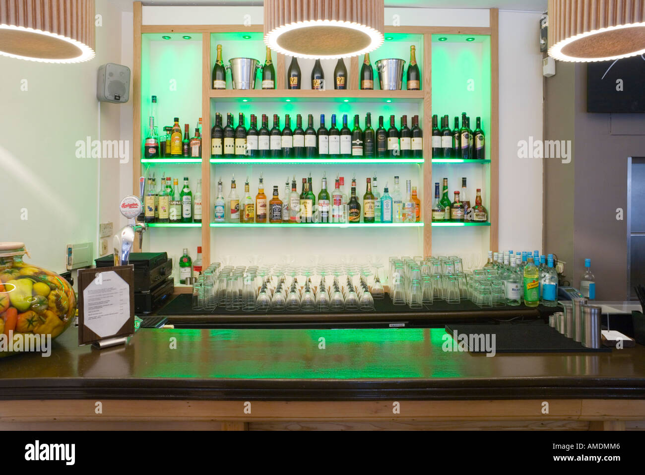 Drinks bar front view Stock Photo - Alamy