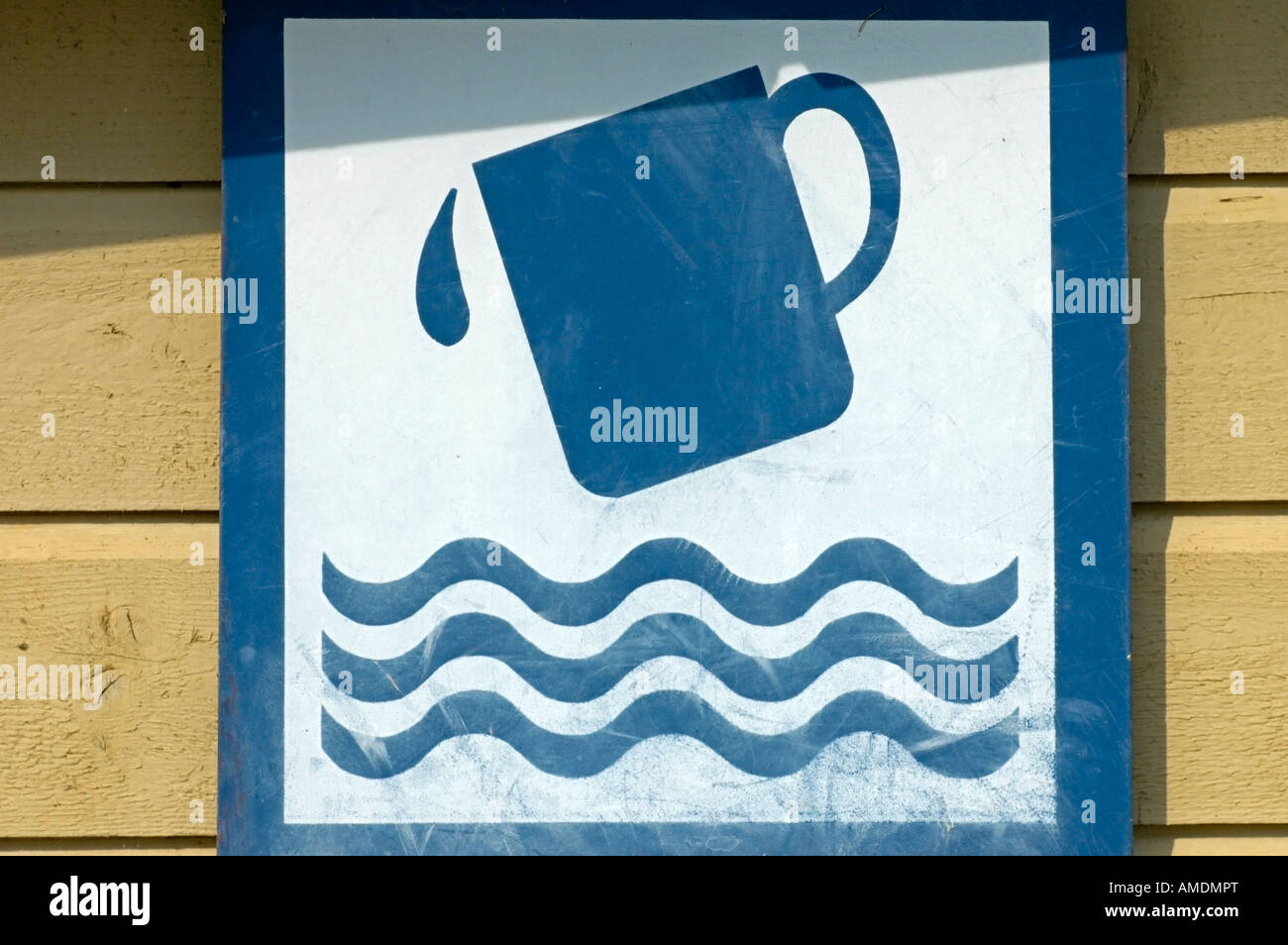 decal information for drinking water with symbol for drinkable potable ...