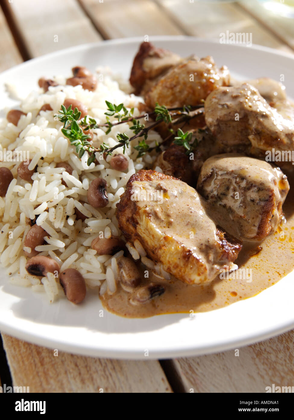 Afro Caribbean Chicken Curry Stock Photo - Alamy