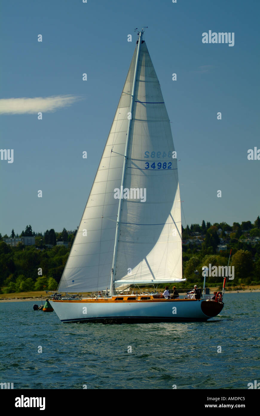 Sailing boat yacht under full sail Vancouver Stock Photo - Alamy