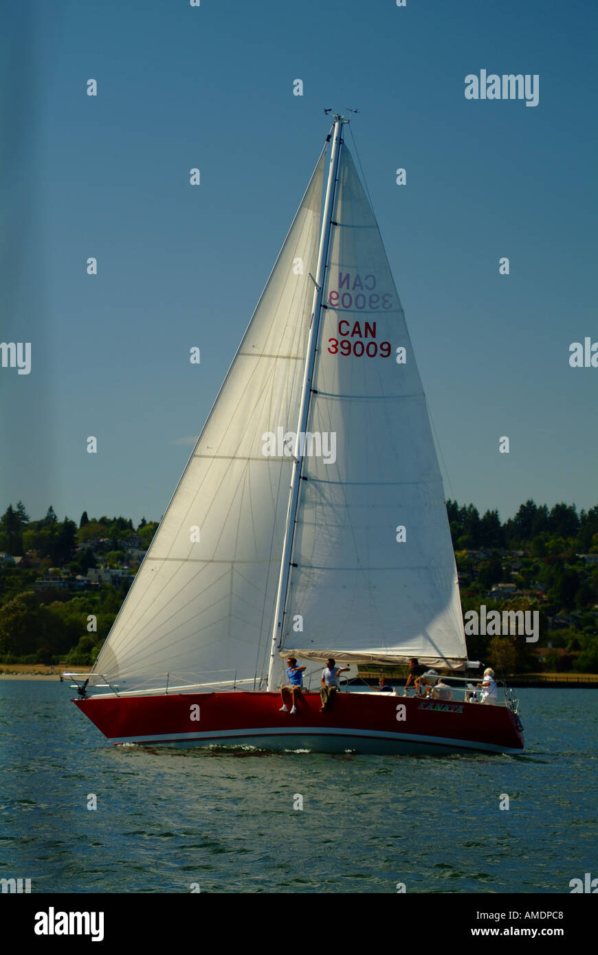 Sailing boat yacht under full sail Vancouver Stock Photo - Alamy