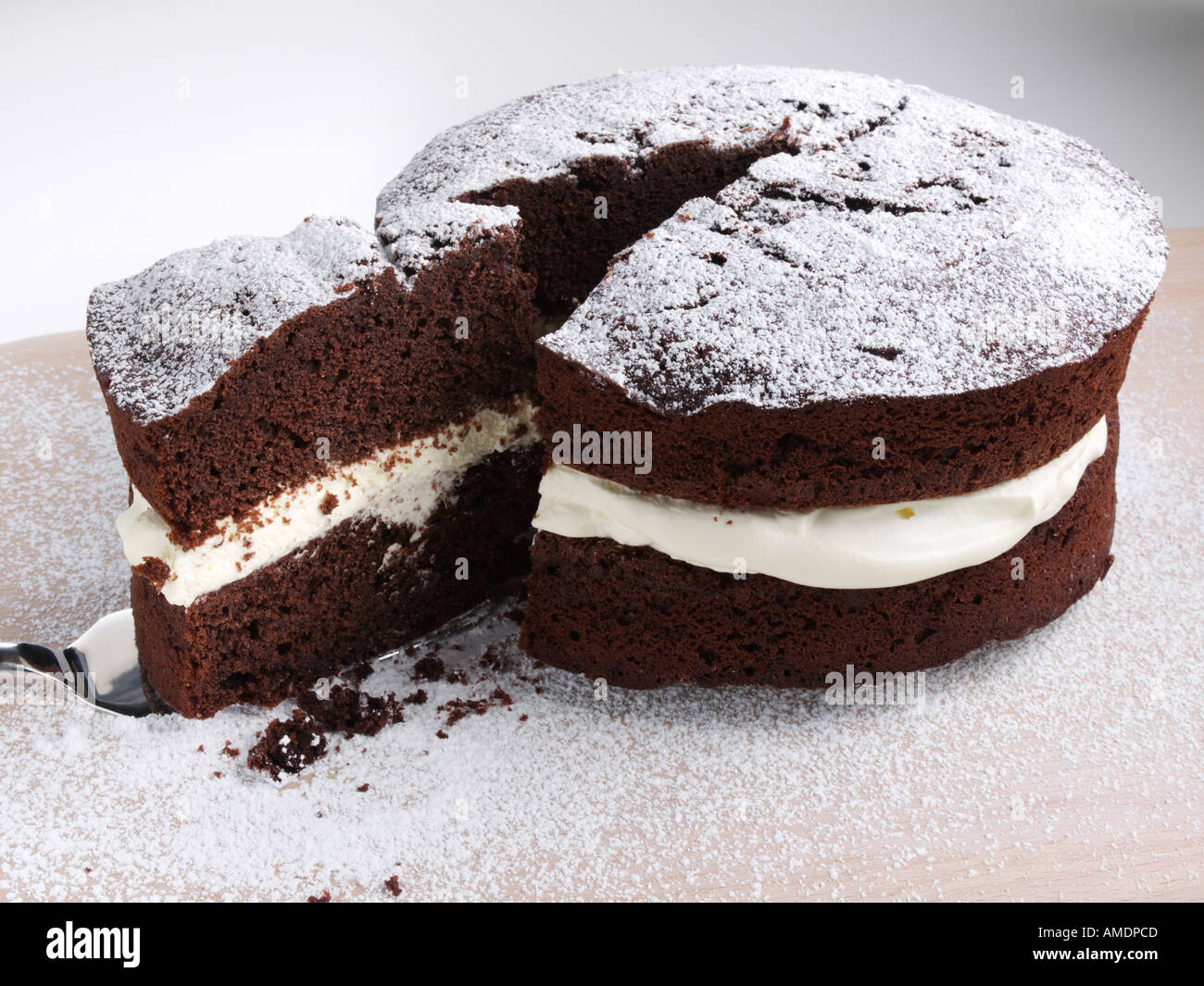 Chocolate Sponge Cake Stock Photo - Alamy