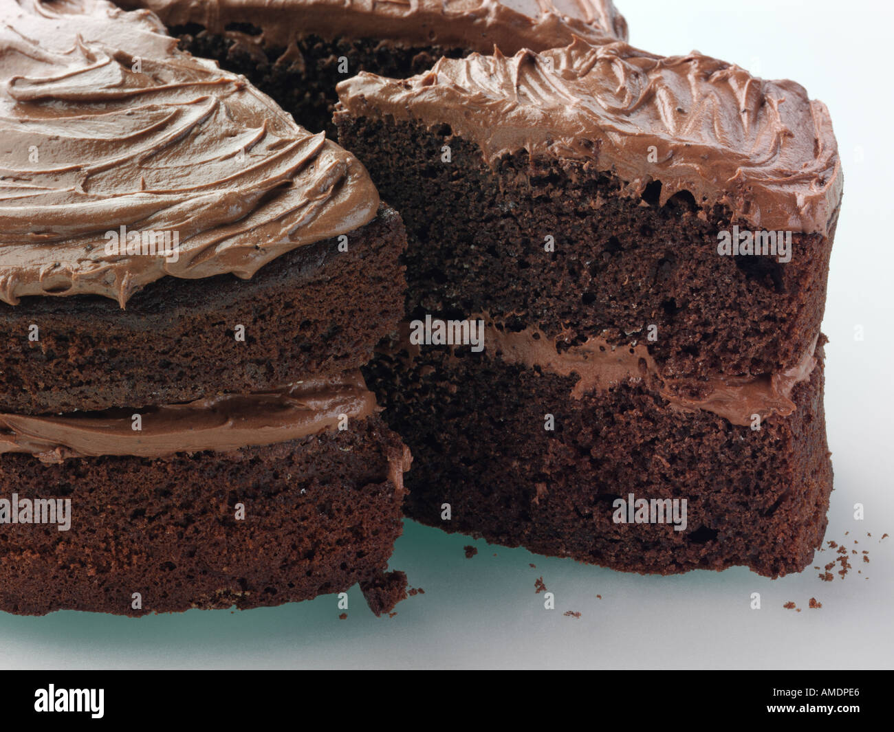 Chocolate Fudge Cake Stock Photo - Alamy