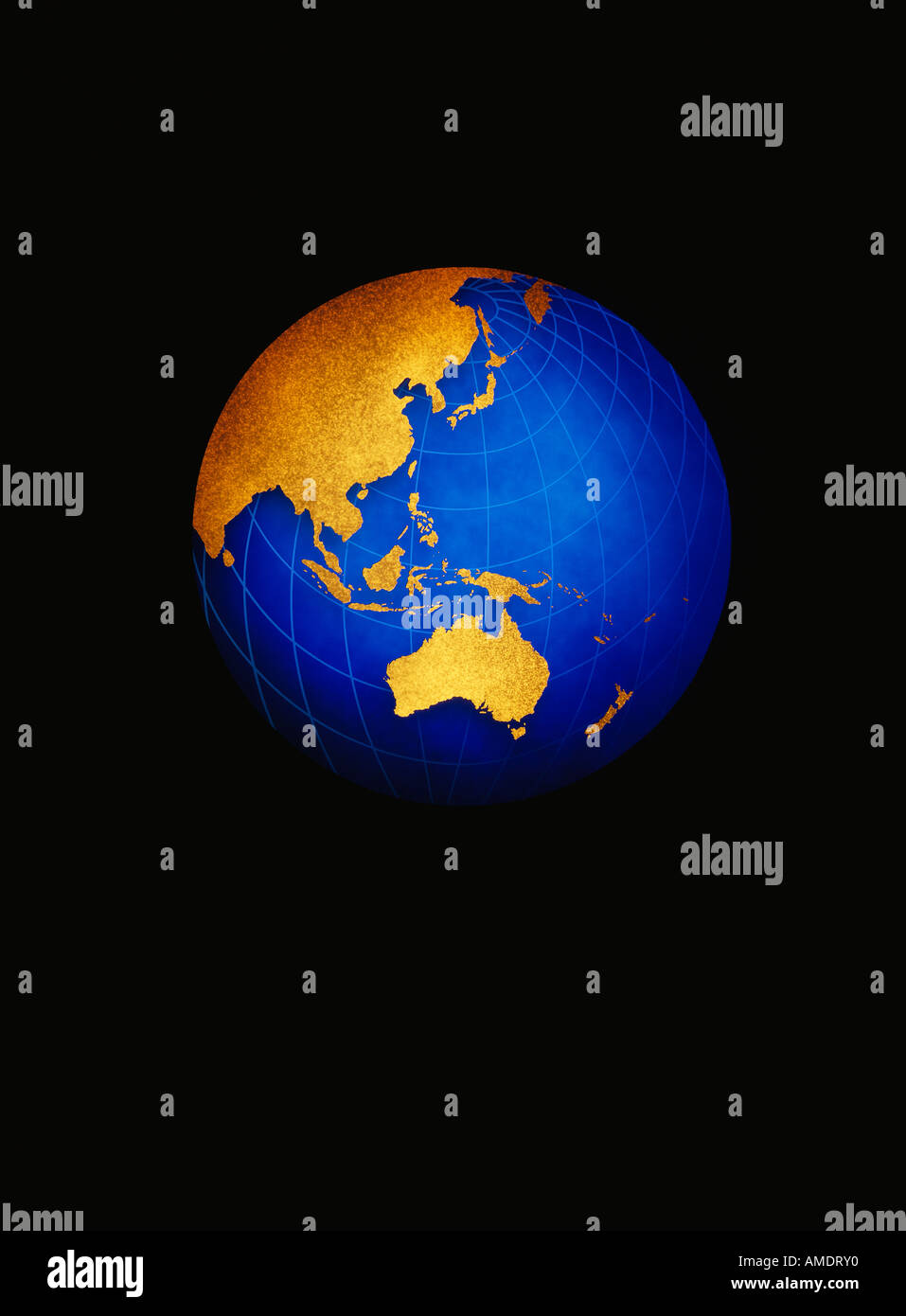 Globe Pacific Rim Stock Photo - Alamy