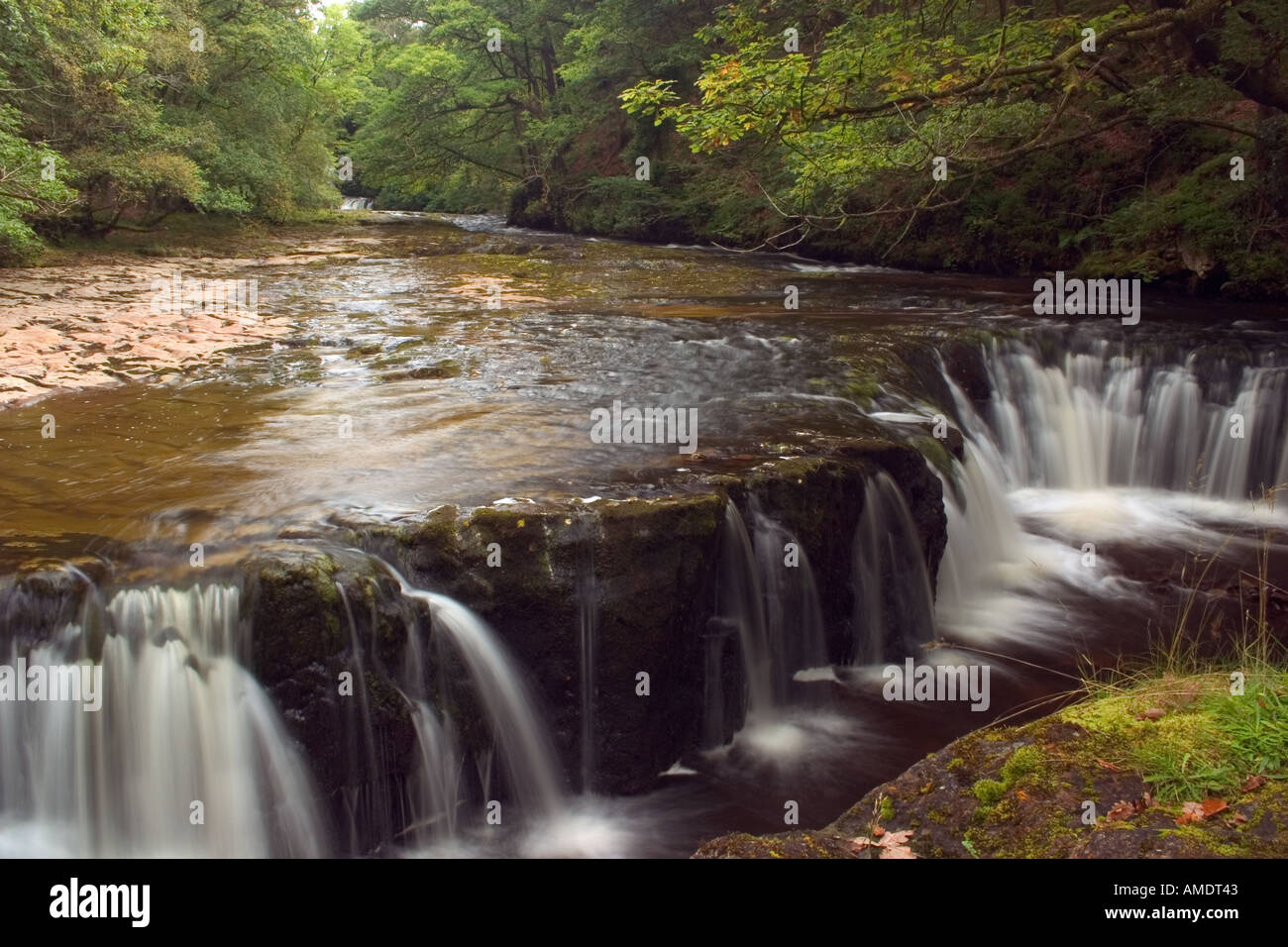 Waterfall Ystradfellte Brecon Beacons National Park Stock Photo - Alamy