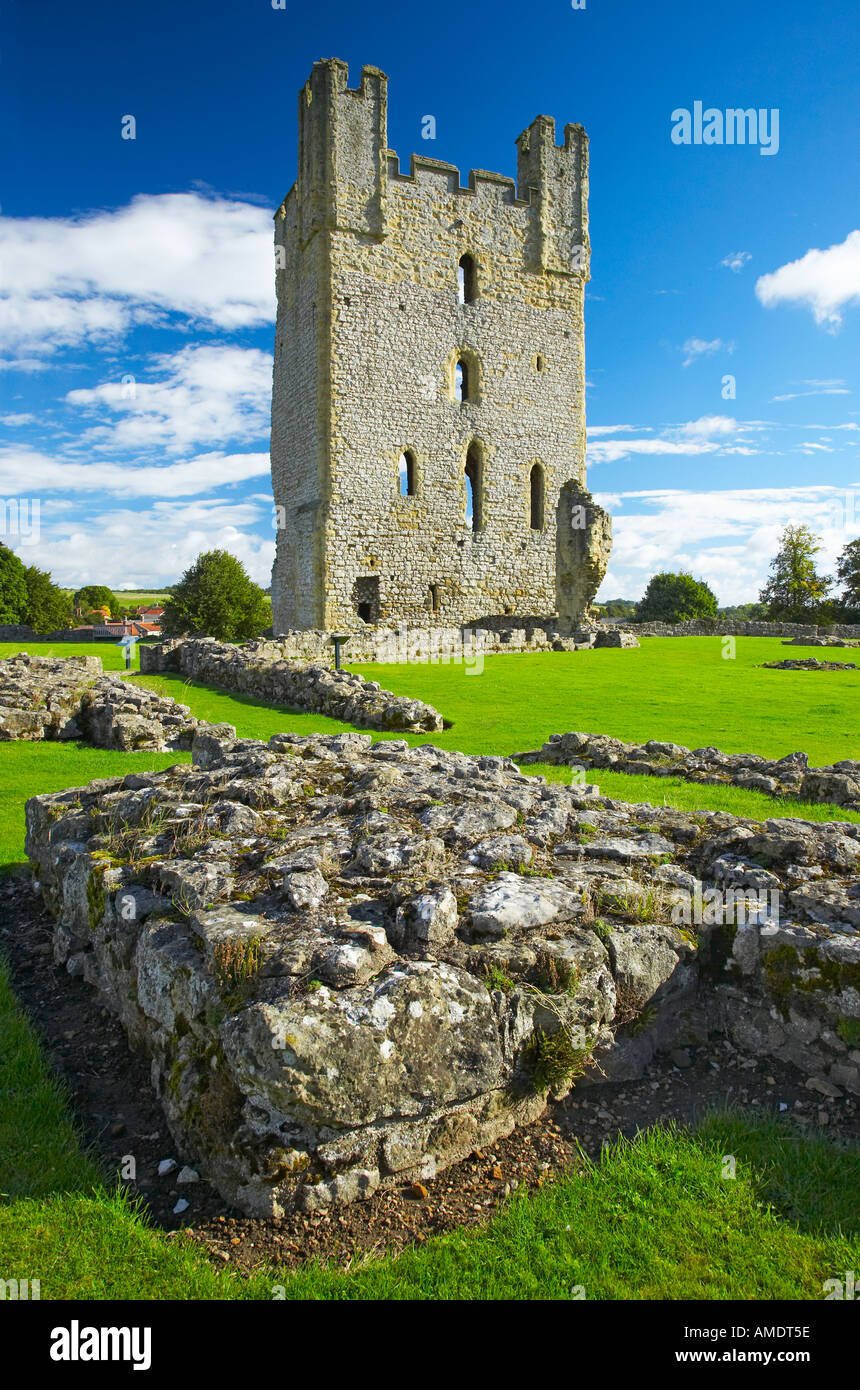 Helmsley Castle Keep Helmsley North Yorkshire England Stock Photo - Alamy