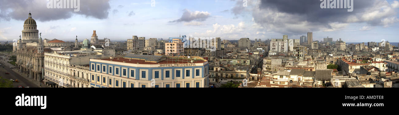 Digital Panorama of Havana Cuba Centre Stock Photo - Alamy