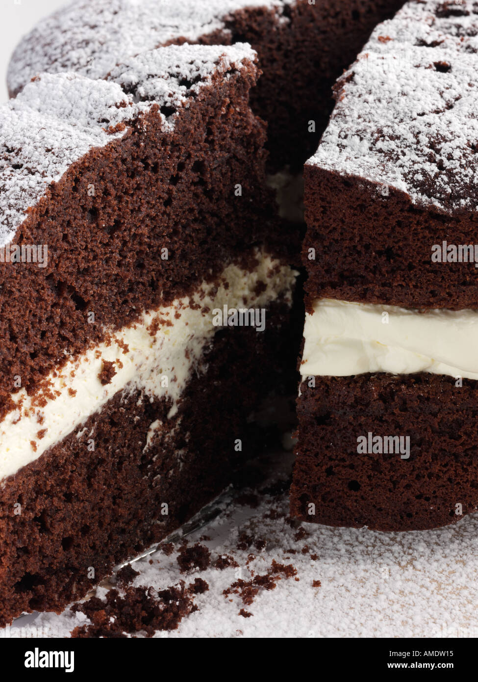 Chocolate Sponge Cake Stock Photo - Alamy
