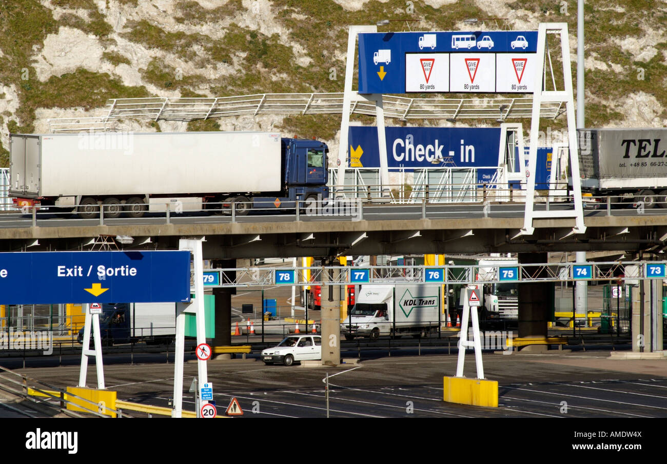 Cross Channel Port of Dover Kent England Check in and Exiting facilites ...