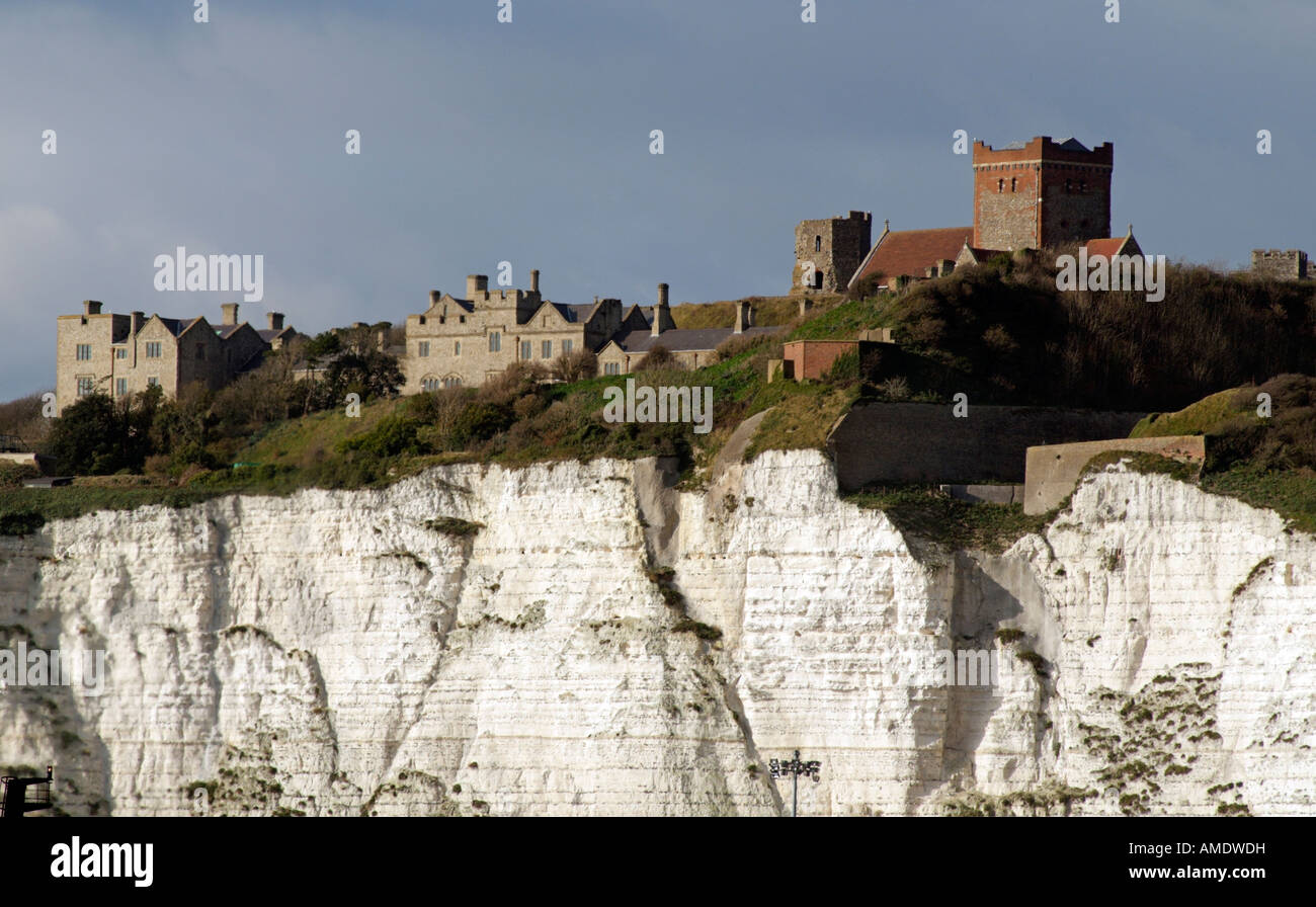 White Cliffs of Dover Kent and Saxon Church and the remains Roman ...