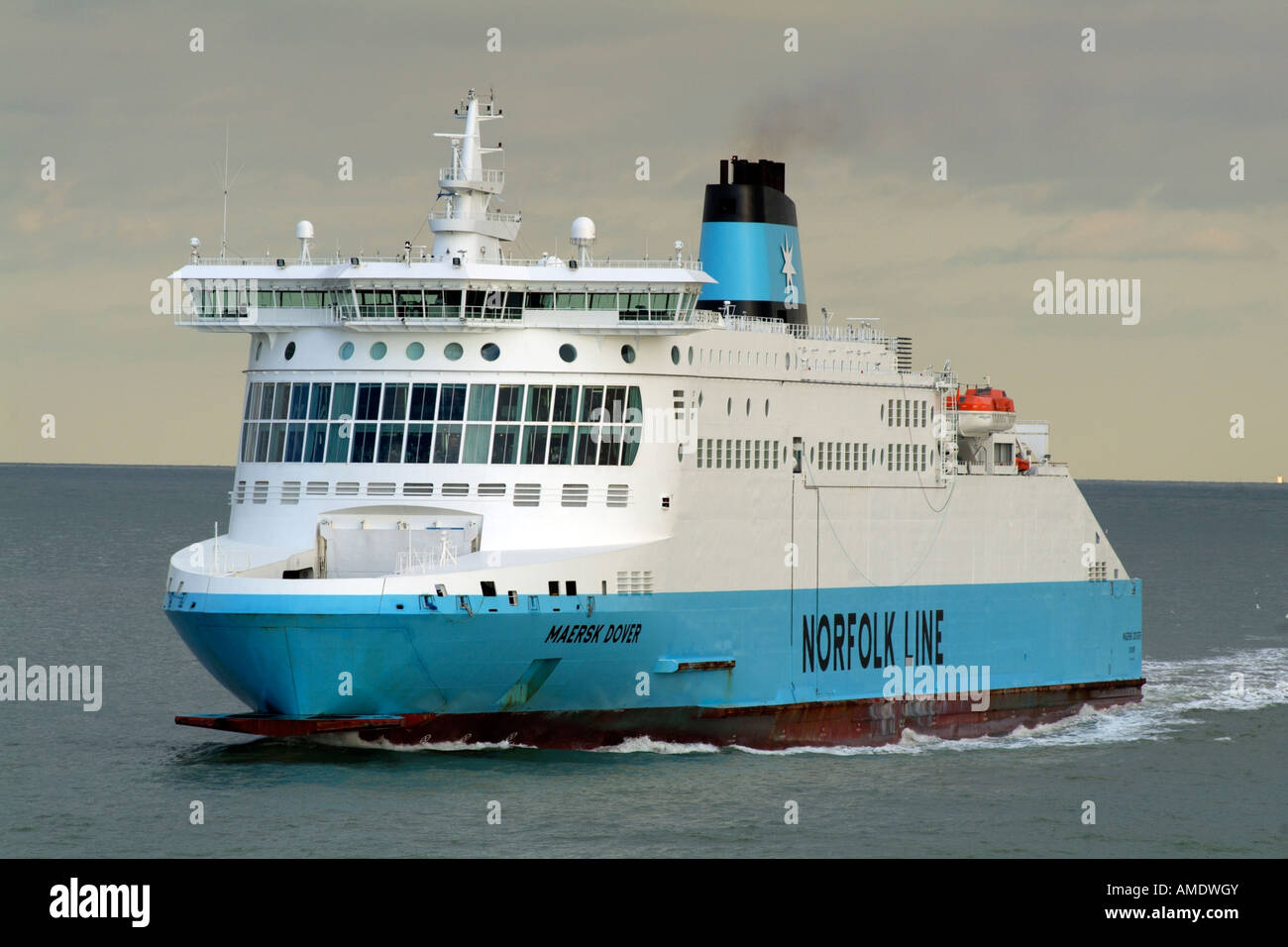Maersk Dover a Norfolk Line Cross Channel Ferry Underway on the English ...