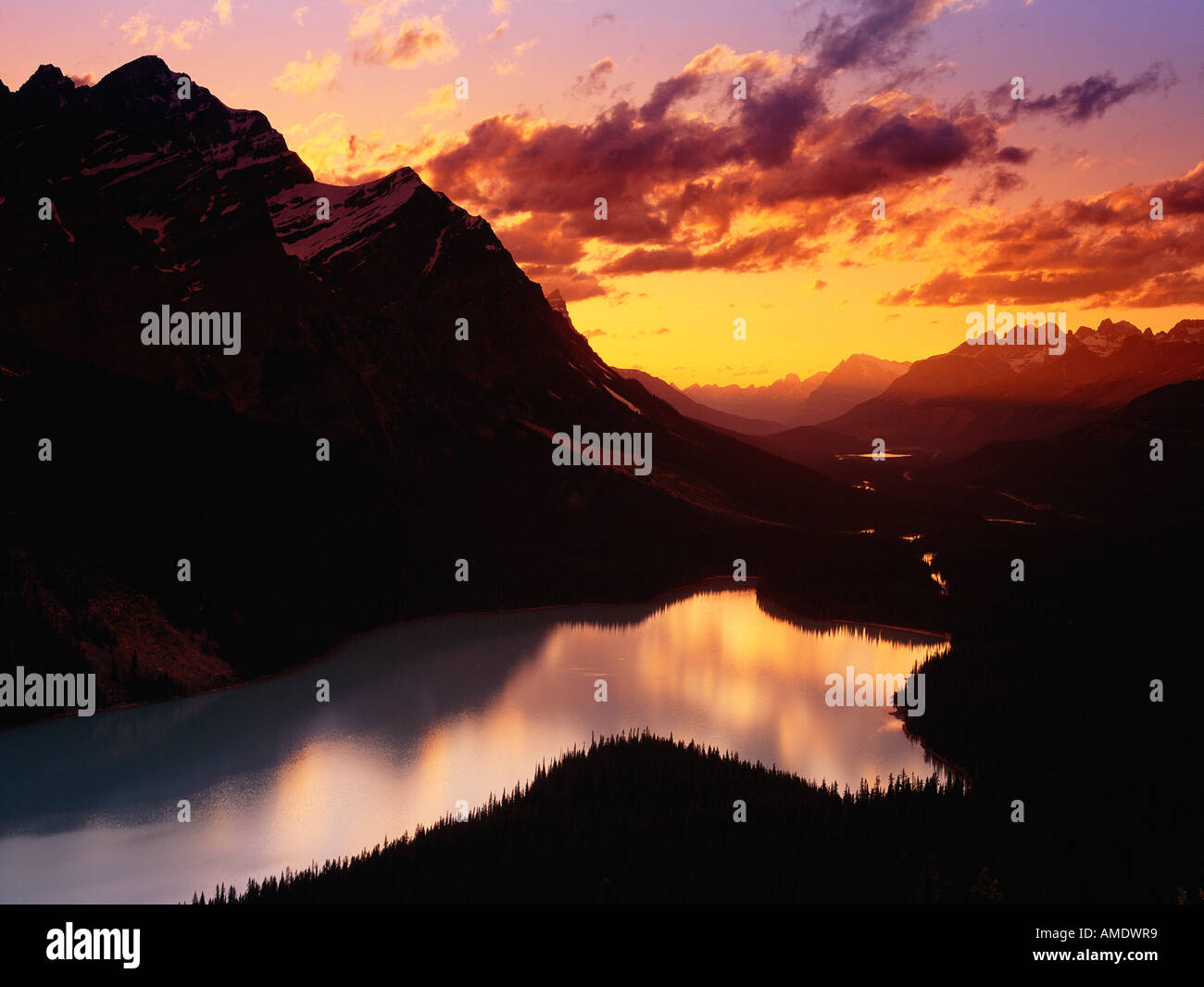 Peyto lake at sunrise banff national park hi-res stock photography and ...