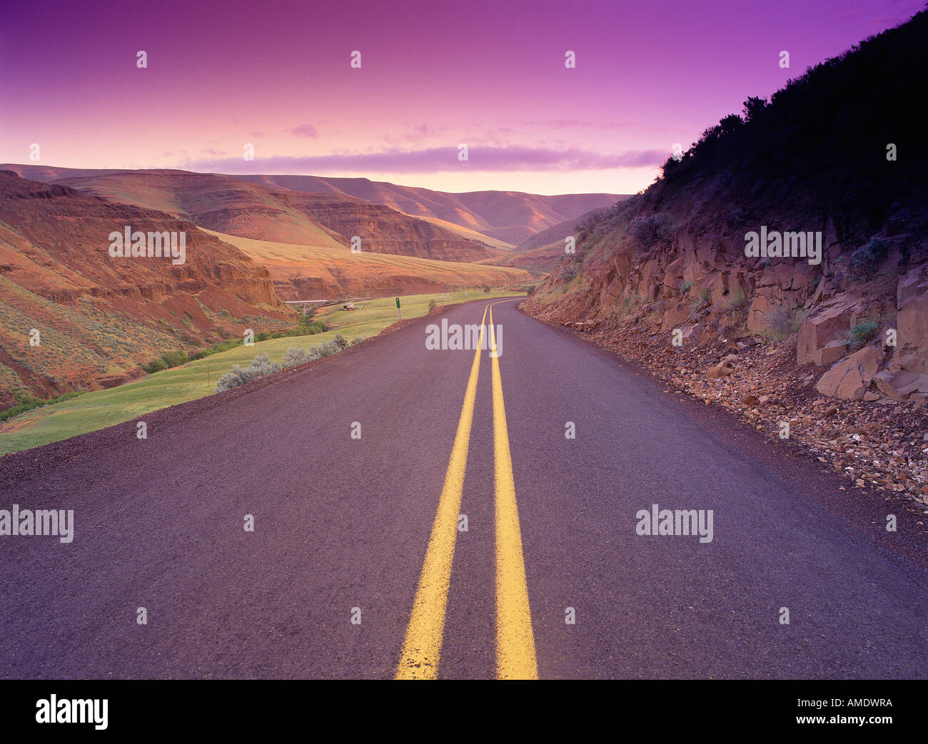 Secondary Road Washington, USA Stock Photo - Alamy