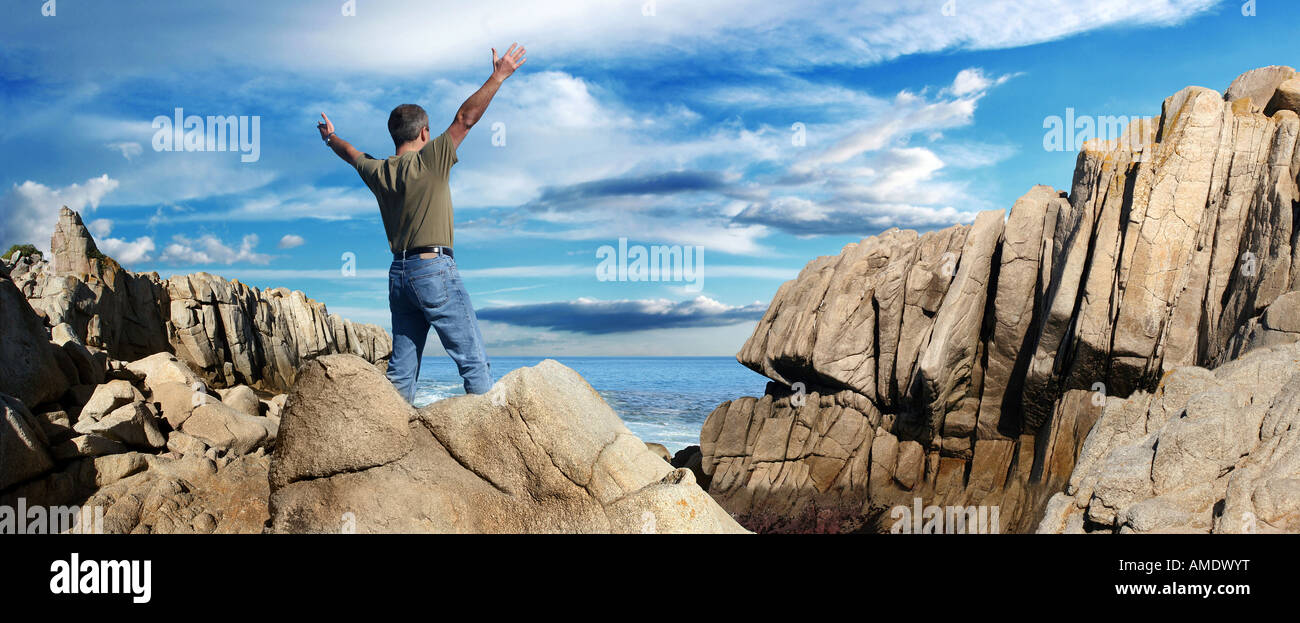 On the top of the world Stock Photo - Alamy